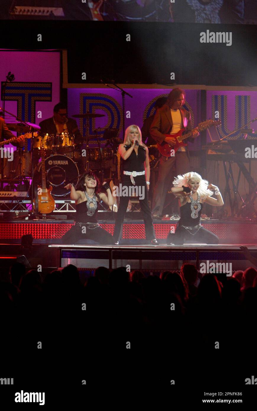 Samantha Fox performs at the Countdown Spectacular, a concert that ...