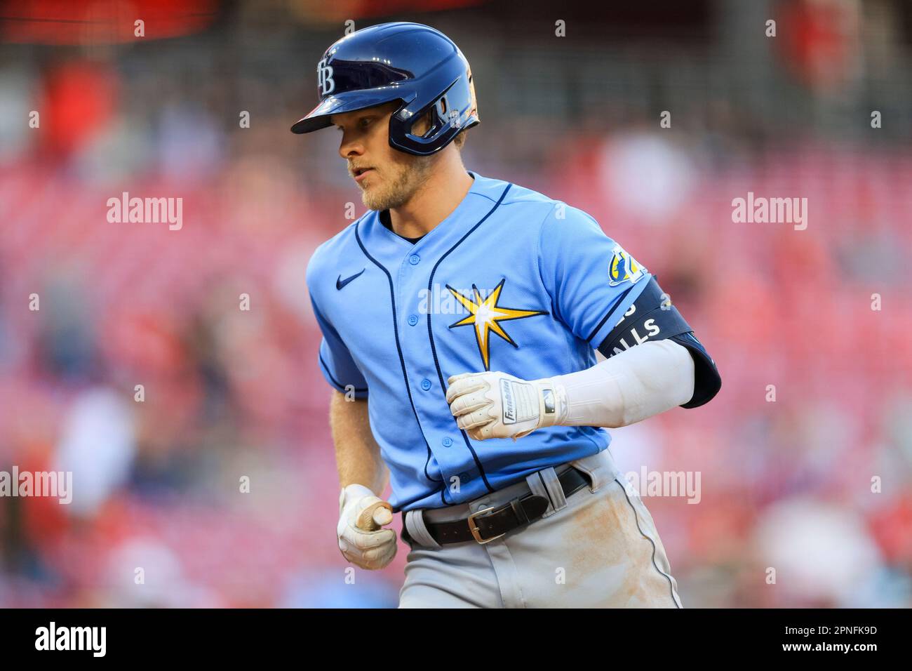 Tampa Bay Rays' Taylor Walls runs the bases after hitting a solo home ...