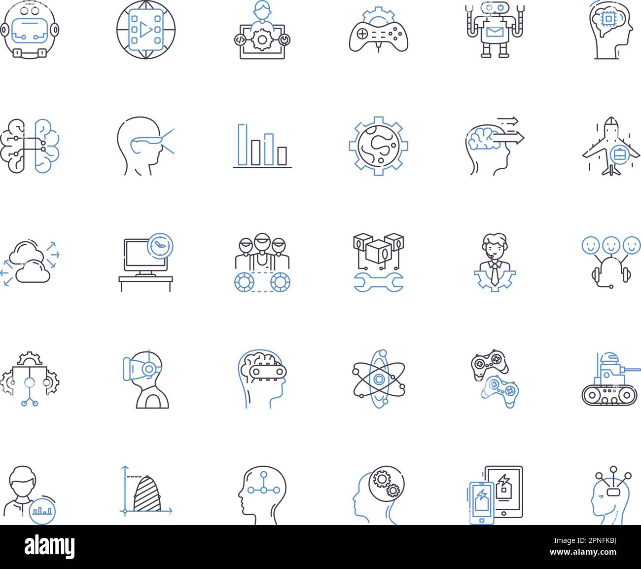 Email advertising line icons collection. Messaging, Outreach ...