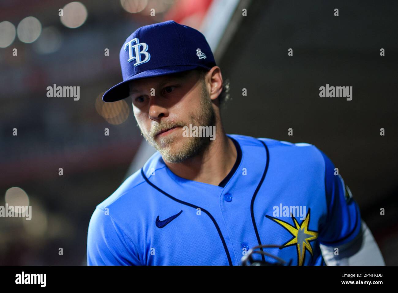 Tampa Bay Rays' Taylor Walls takes the field during a baseball game ...