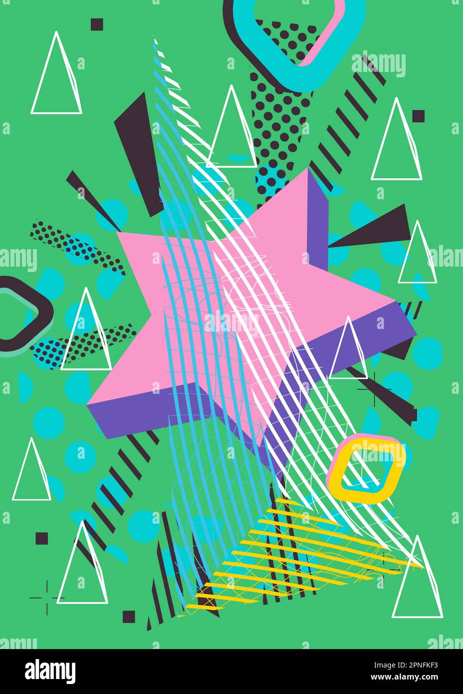 Vintage geometrical graphic shapes template for book cover, Newsletter ...