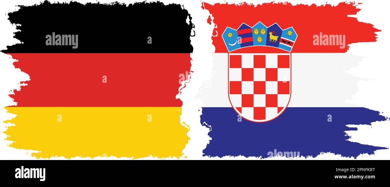 Croatia and Germany grunge flags connection, vector Stock Vector Image ...