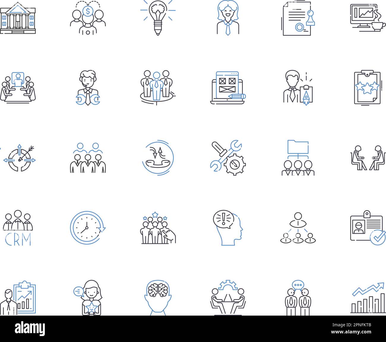 Company worker line icons collection. Hardworking, Motivated ...