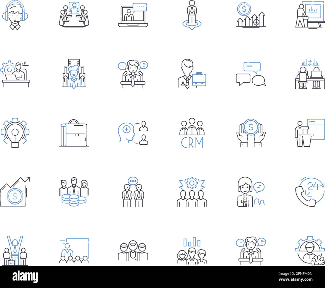 Employment service line icons collection. Recruitment, Placement ... Employment service line icons collection. Recruitment, Placement ...