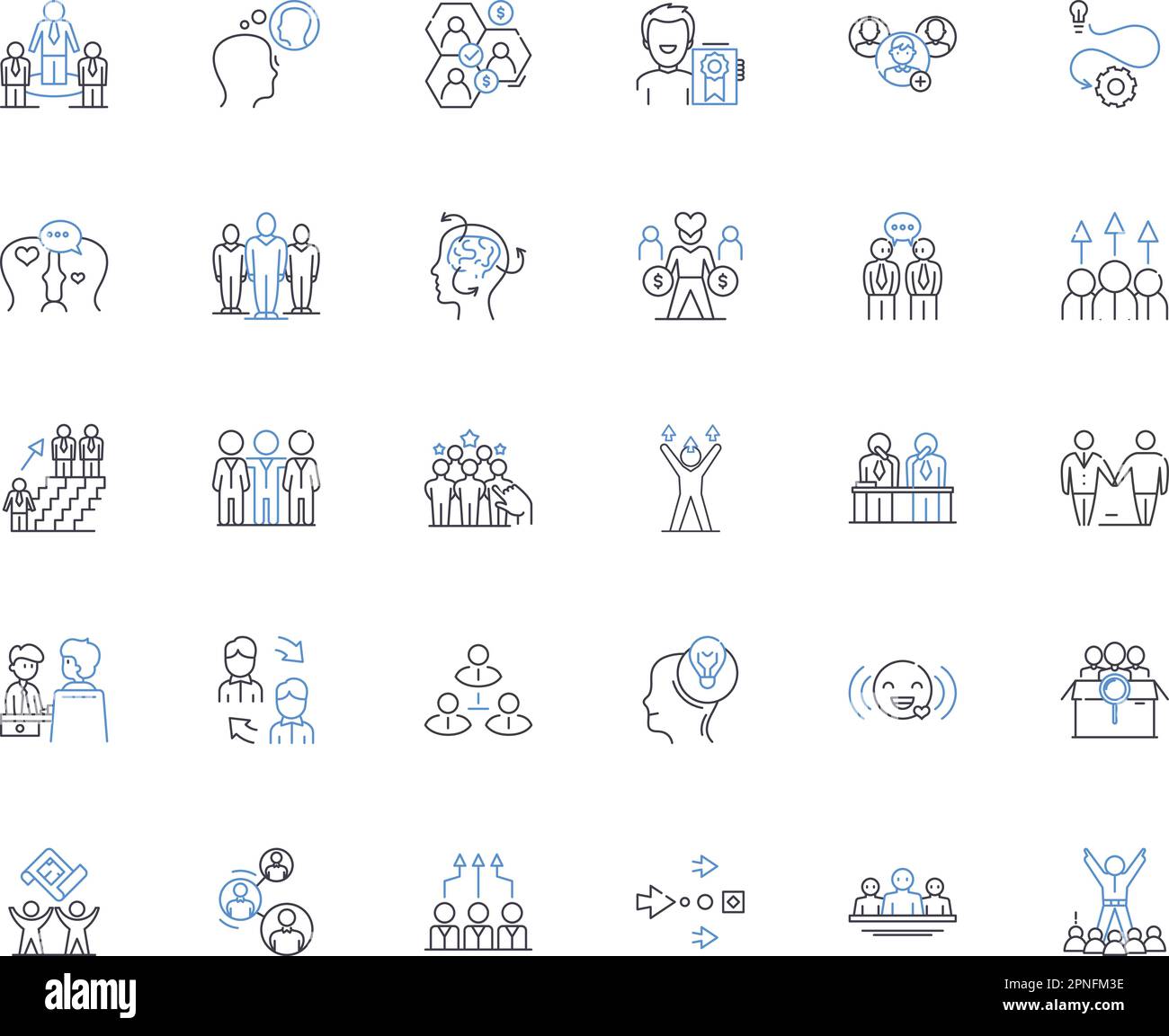 Company staff line icons collection. Teamwork, Collaboration ...