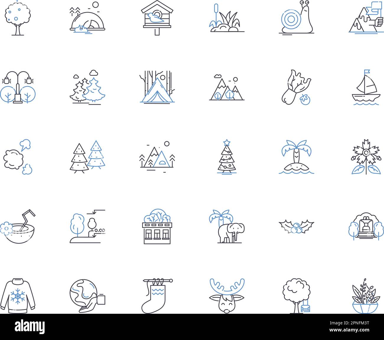 Atmosphere line icons collection. Serene, Humid , Tranquil, Breezy ...
