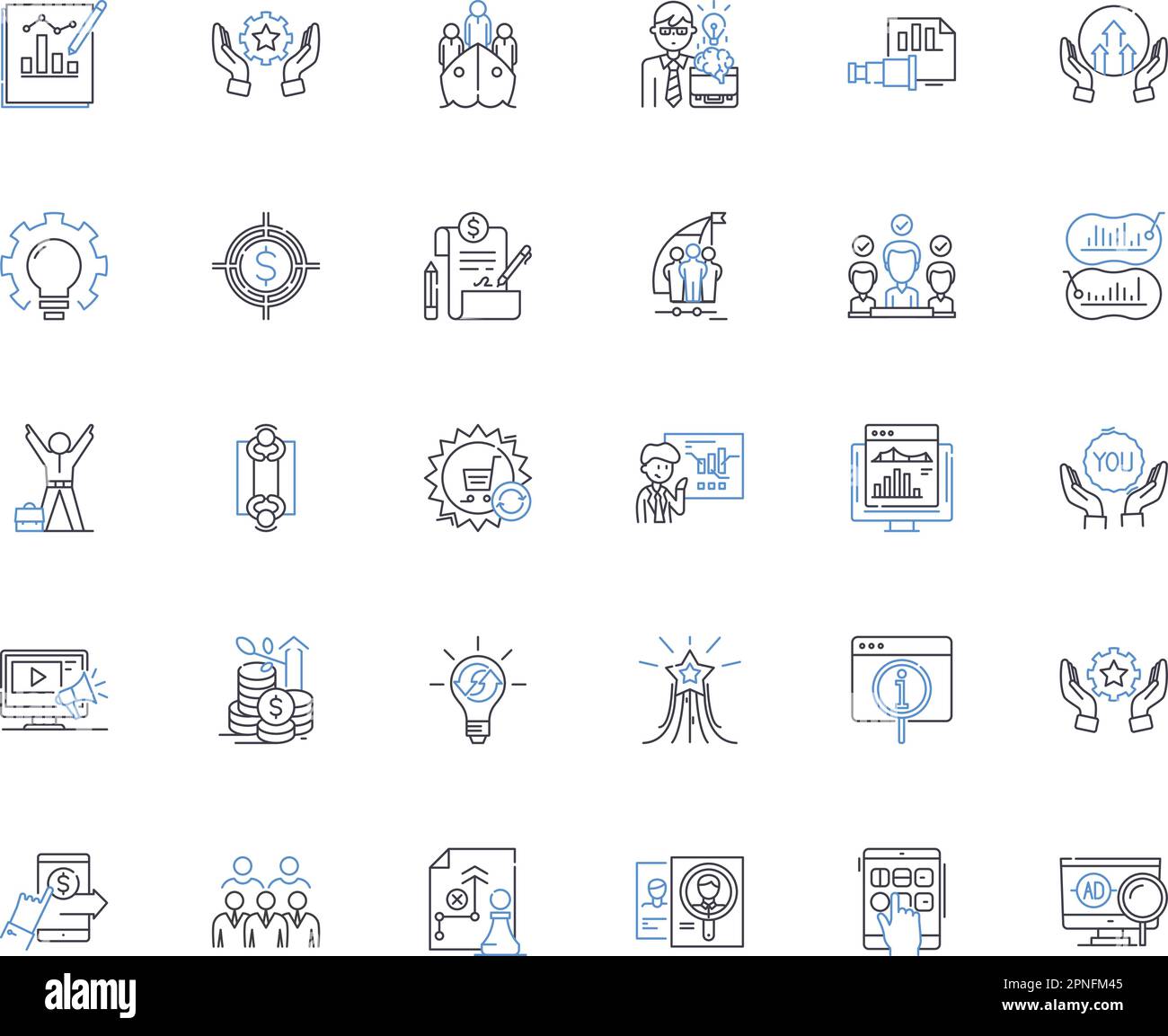 Business Strategy line icons collection. Planning, Execution ... Business Strategy line icons collection. Planning, Execution ...