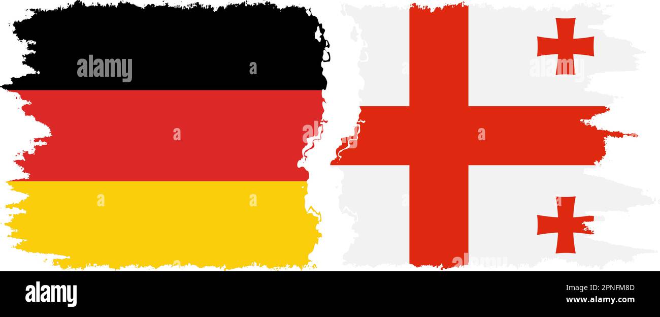 Georgia and Germany grunge flags connection, vector Stock Vector Image ...