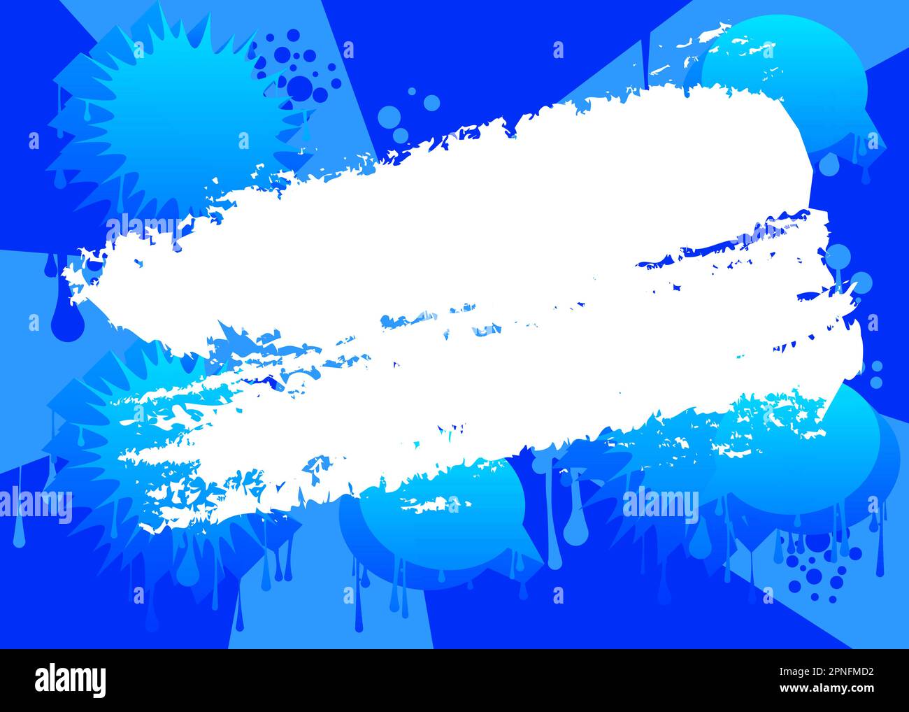 Blue graffiti background with white brush stroke. Abstract modern ...