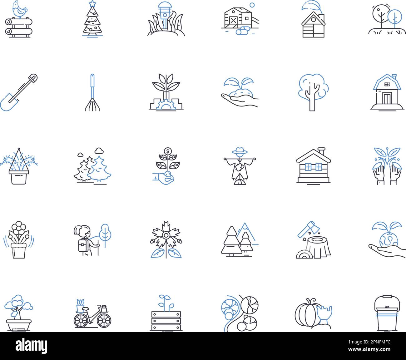 Agronomy line icons collection. Soil, Crop, Harvest, Fertilizer ...