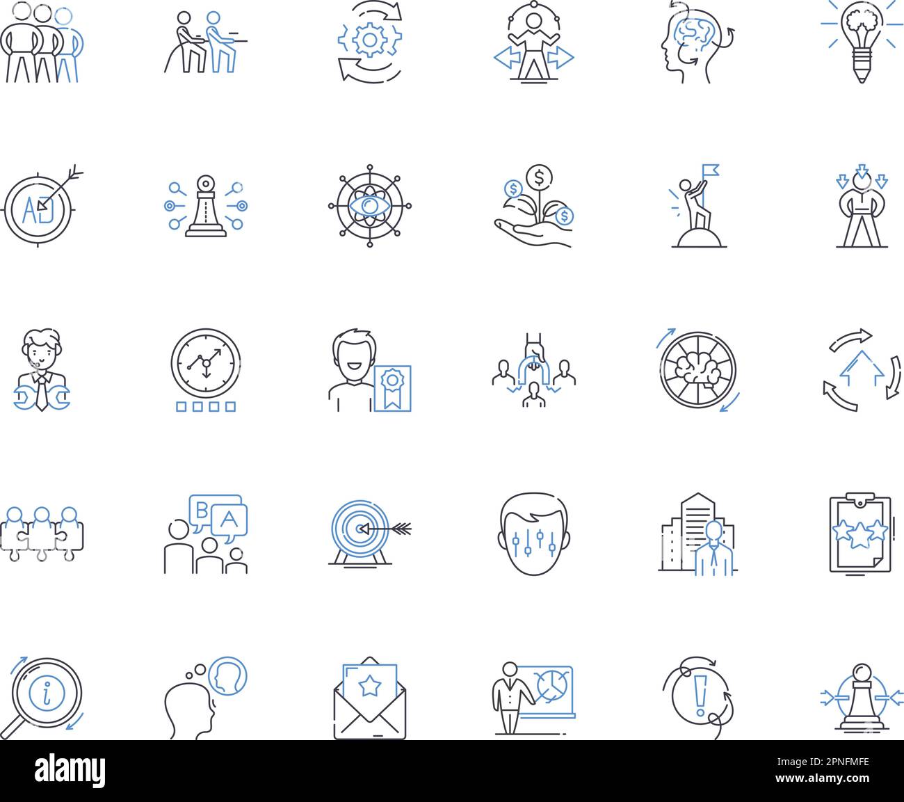 Company development line icons collection. Growth, Expansion, Innovation, Progress, Advancement ...