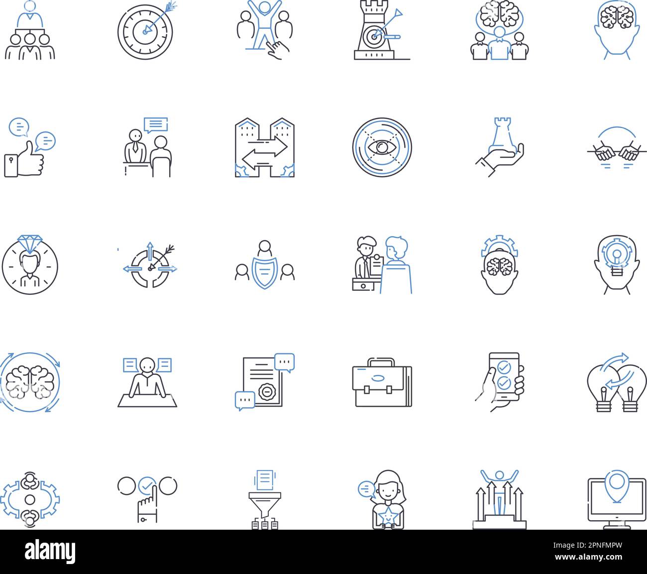 Firm evolution line icons collection. Adaptation, Growth, Change ...