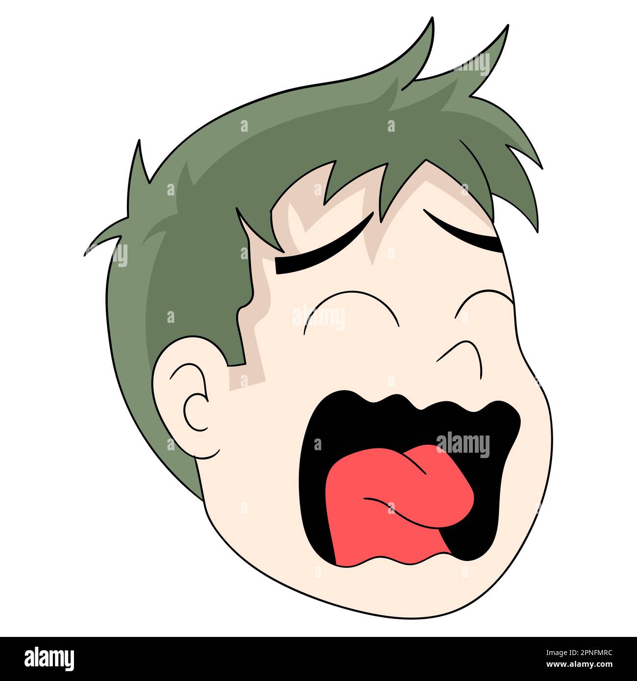 emoticon boy head is sad crying Stock Vector Image & Art - Alamy