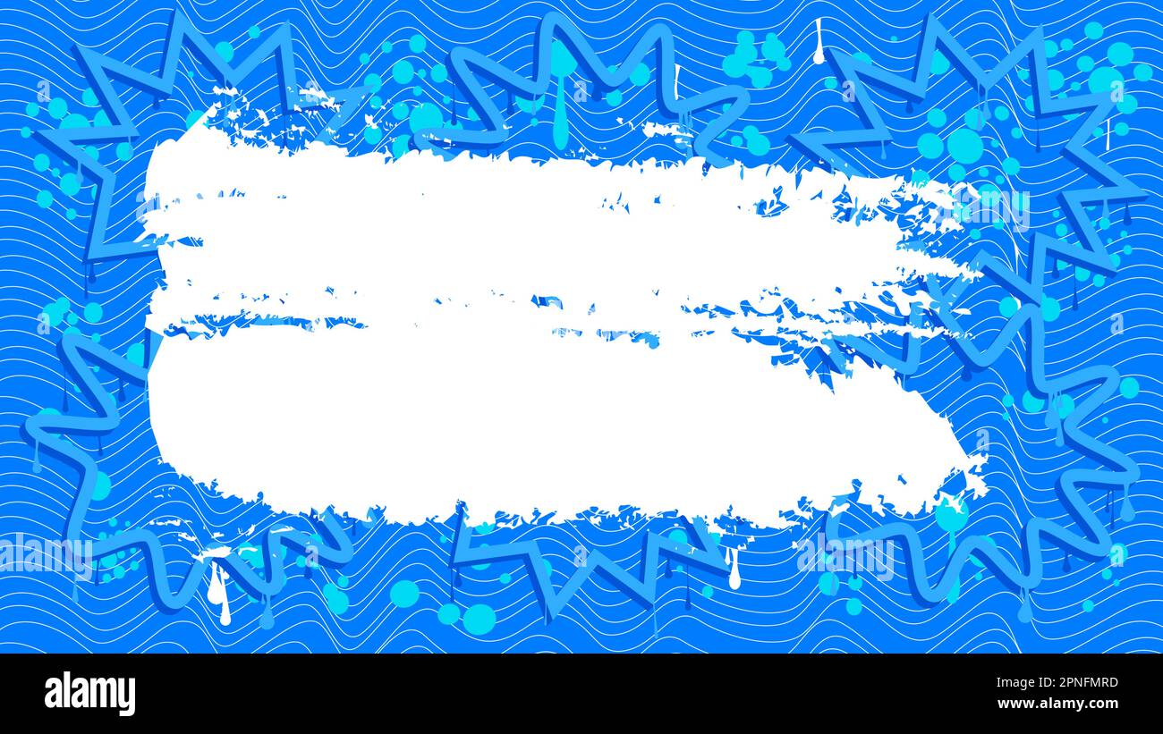 Blue graffiti background with white brush stroke. Abstract modern ...