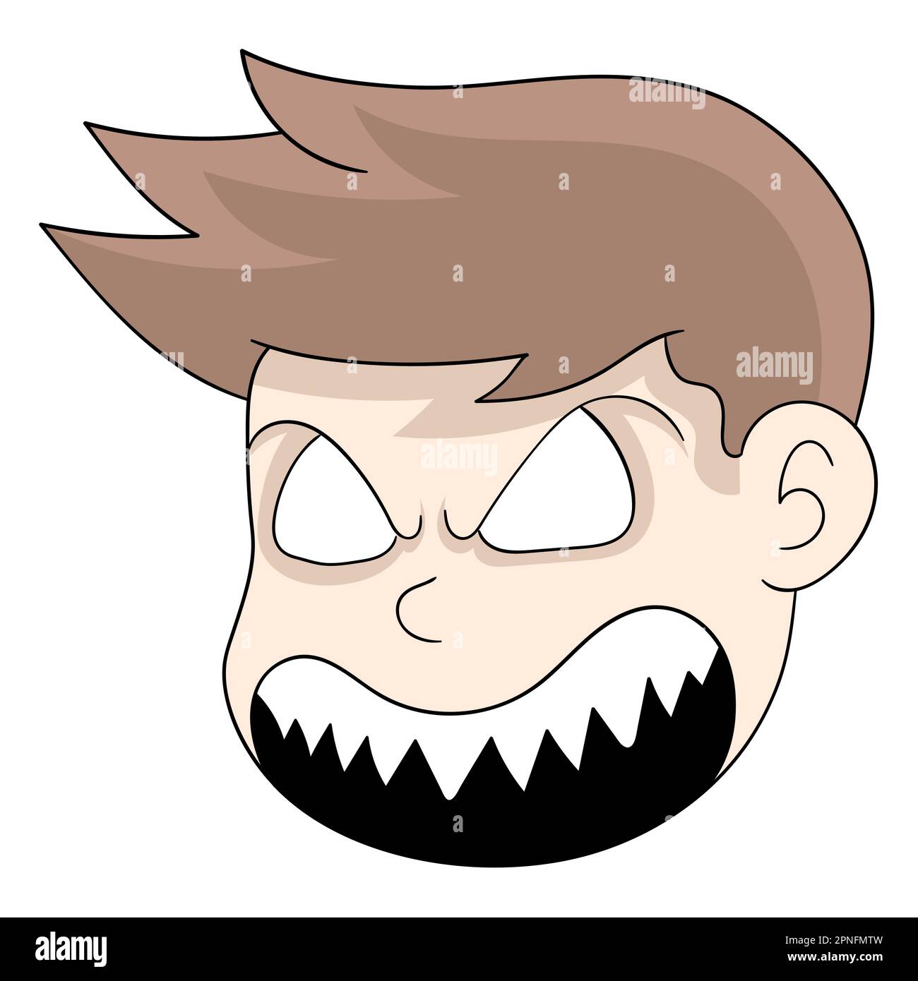 emoticon boy head expression angry Stock Vector Image & Art - Alamy