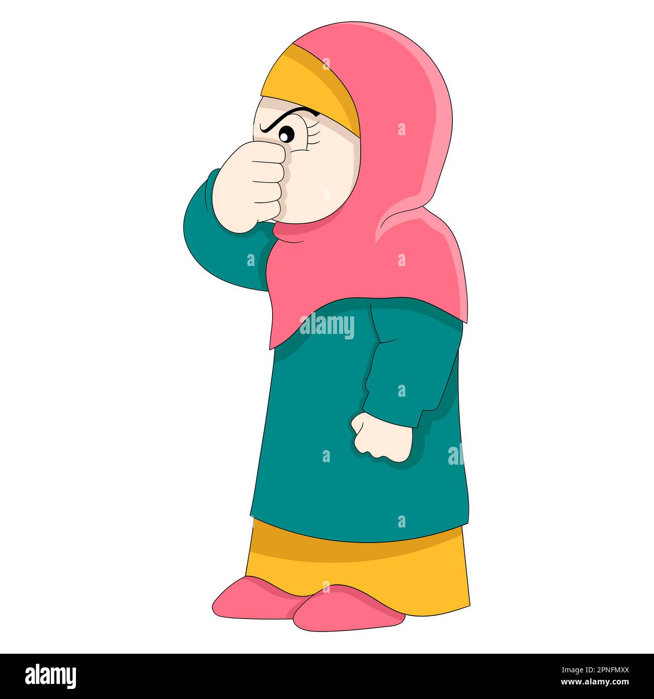 Covering the nose Stock Vector Images - Alamy