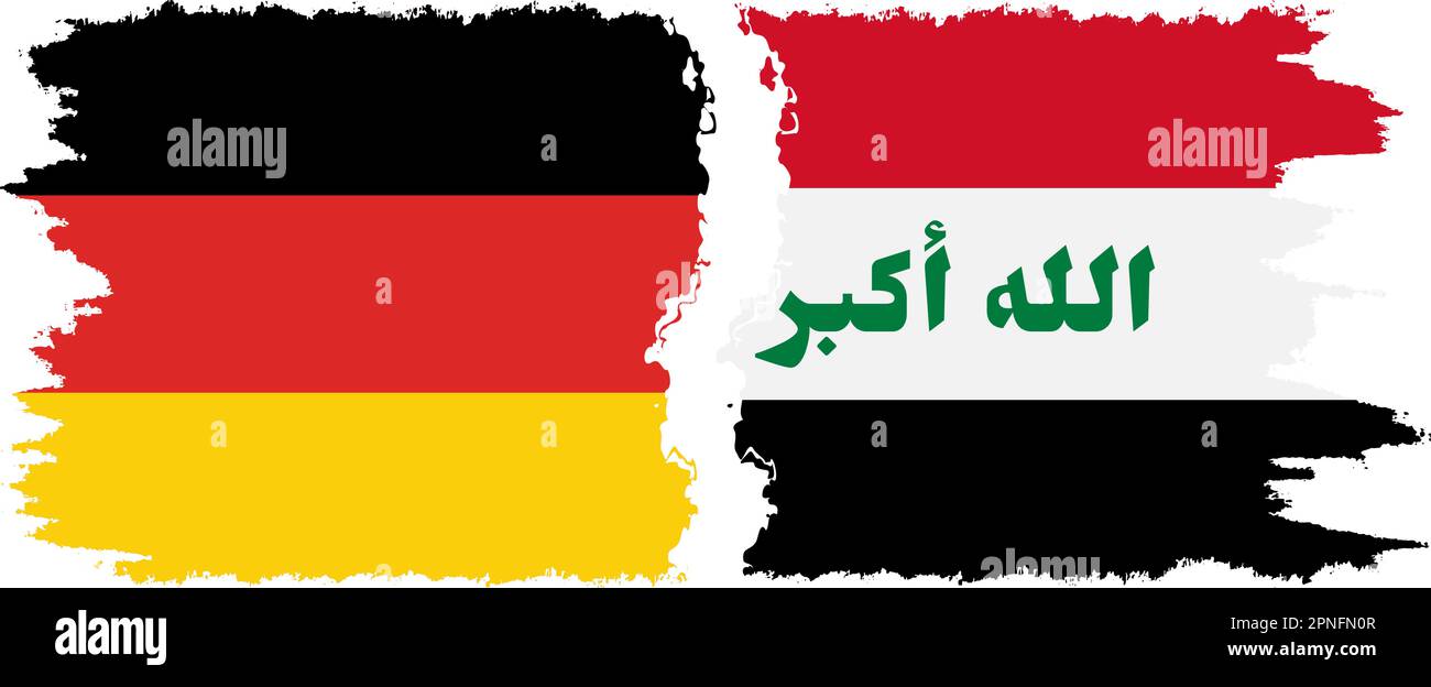 Iraq and Germany grunge flags connection, vector Stock Vector Image ...