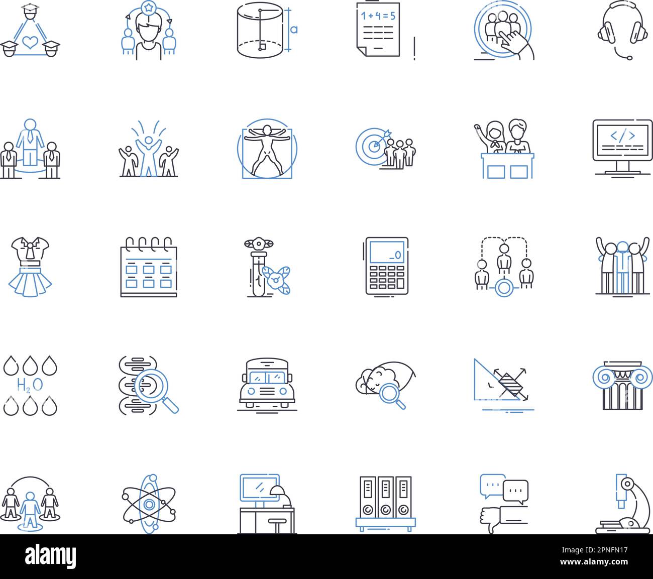 Expert training line icons collection. Mastery, Proficiency ...