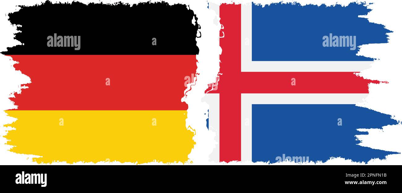 Iceland and Germany grunge flags connection, vector Stock Vector Image ...