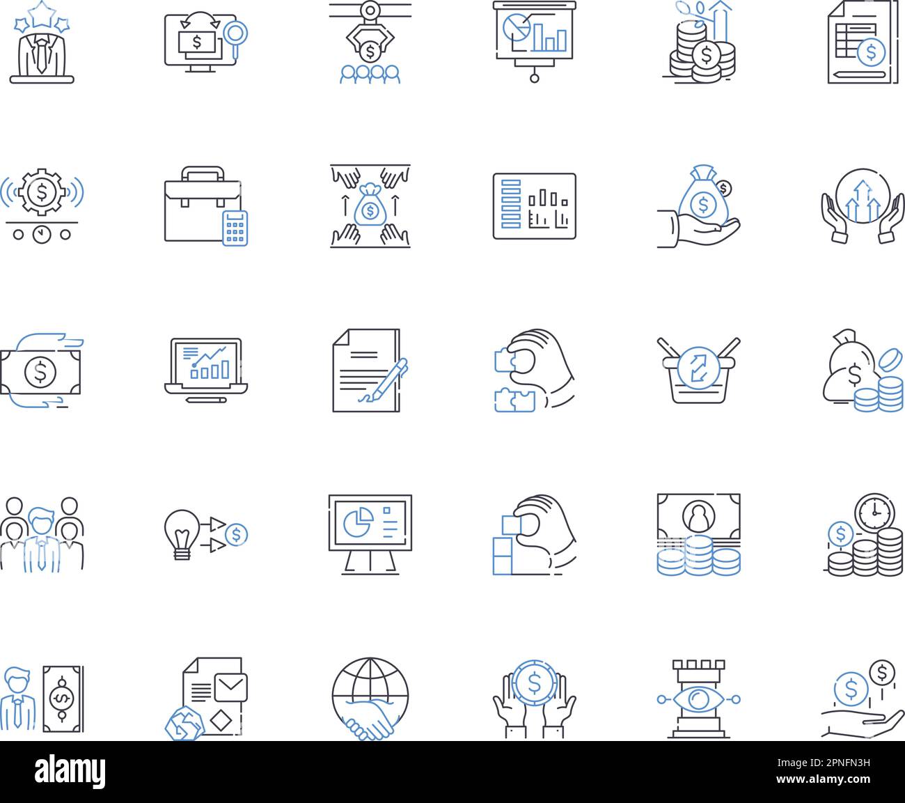 asset supervision line icons collection. Inventory, Tracking ...