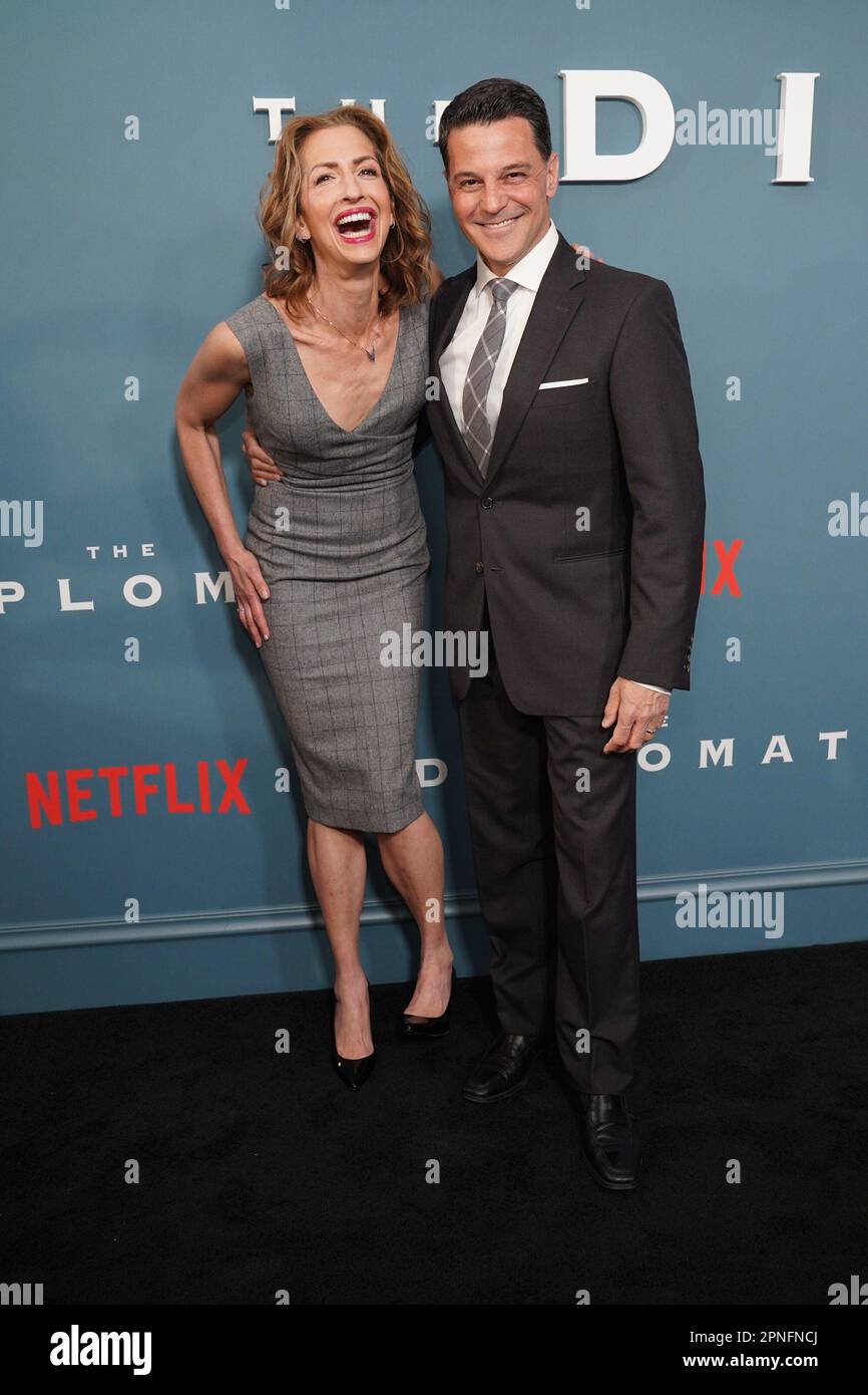 New York, NY, USA. 18th Apr, 2023. Alysia Reiner, David Alan Basche at ...