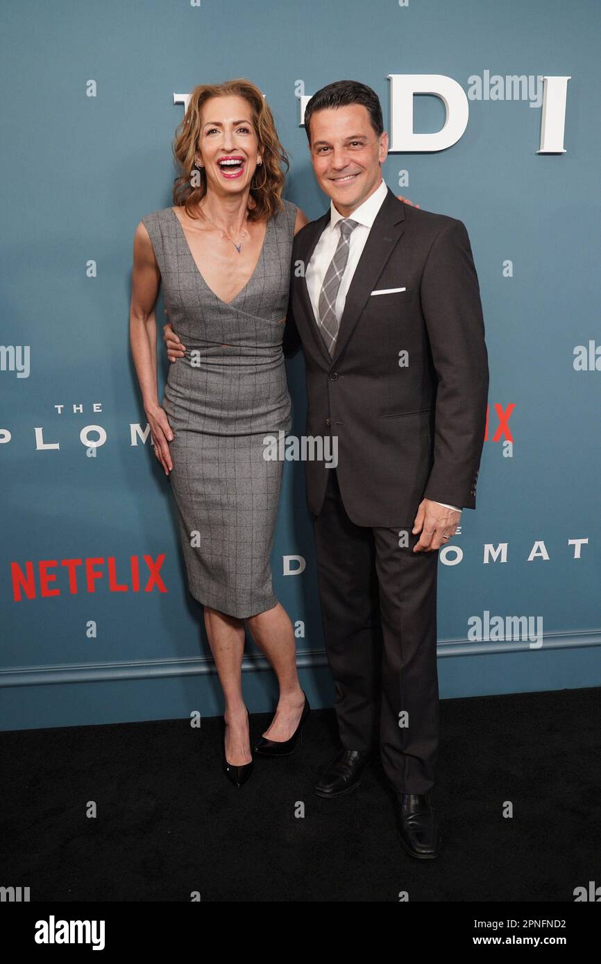 New York, NY, USA. 18th Apr, 2023. Alysia Reiner, David Alan Basche at ...
