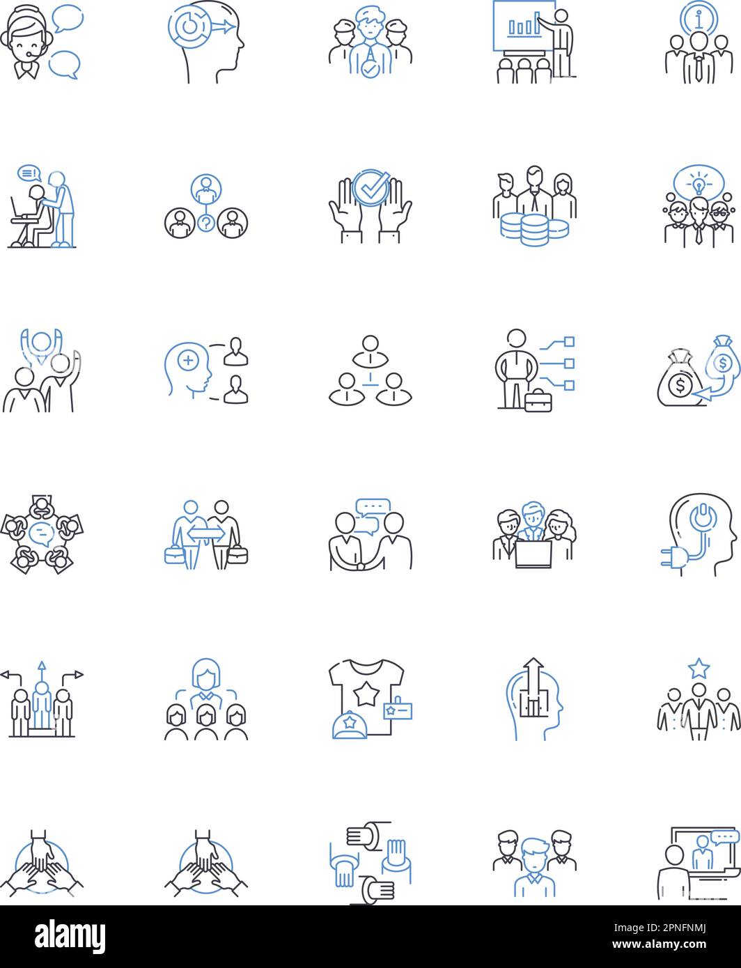 Mutual support line icons collection. Collaboration, Empathy, Synergy ...