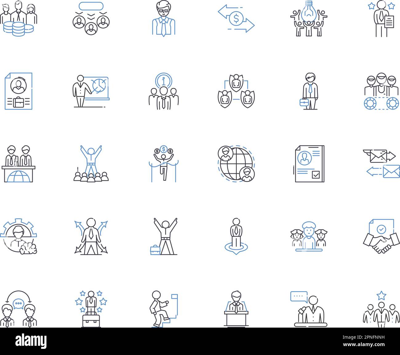 Jurisdiction line icons collection. Control, Authority, Territory ...