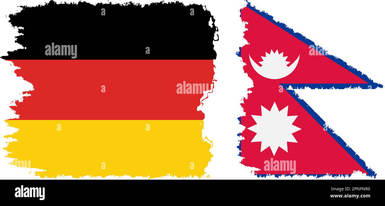 Nepal and Germany grunge flags connection, vector Stock Vector Image ...