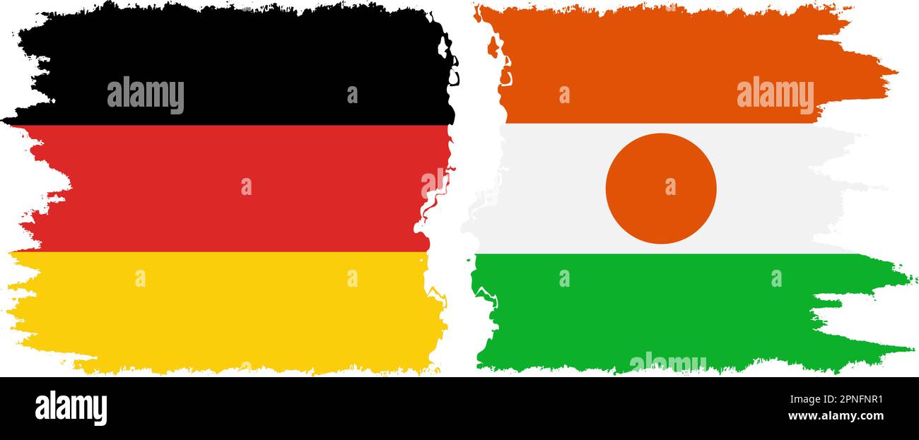 Niger and Germany grunge flags connection, vector Stock Vector Image ...