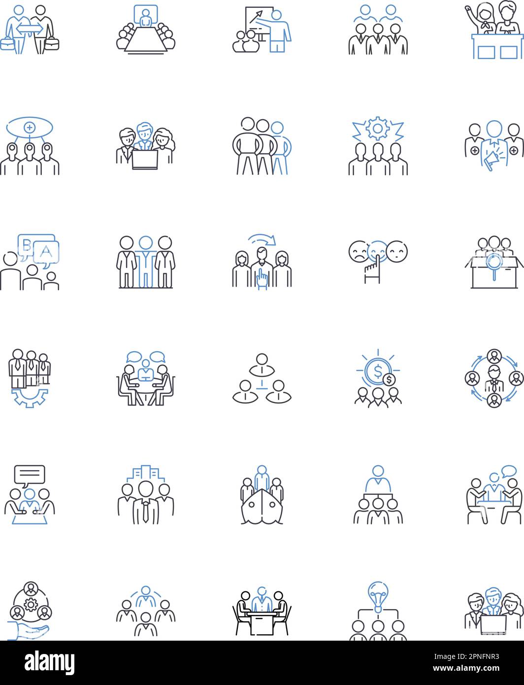 Partnership line icons collection. Collaborate, Alliance, Joint venture ...