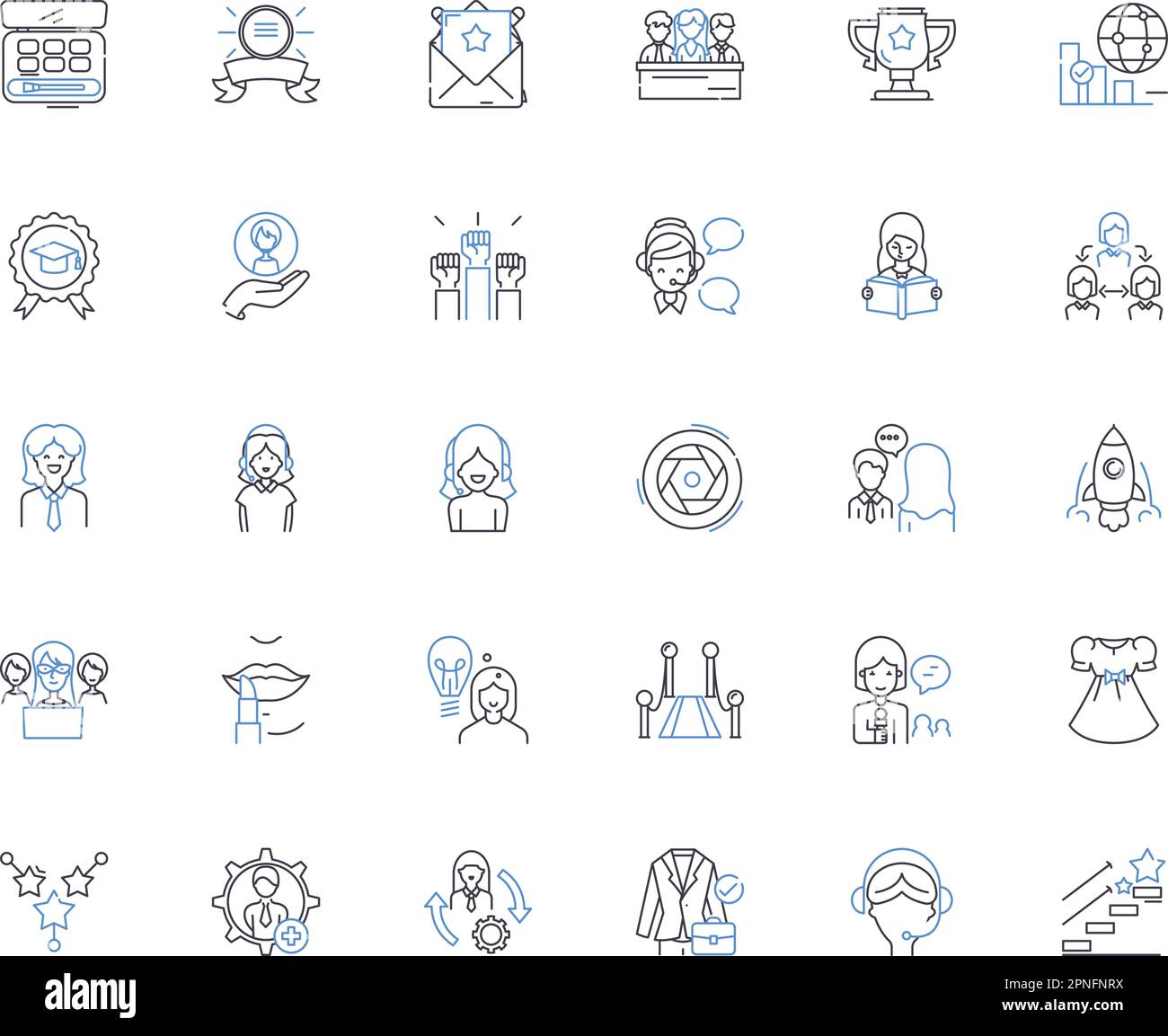 Women's liberation line icons collection. Equality, Empowerment ...