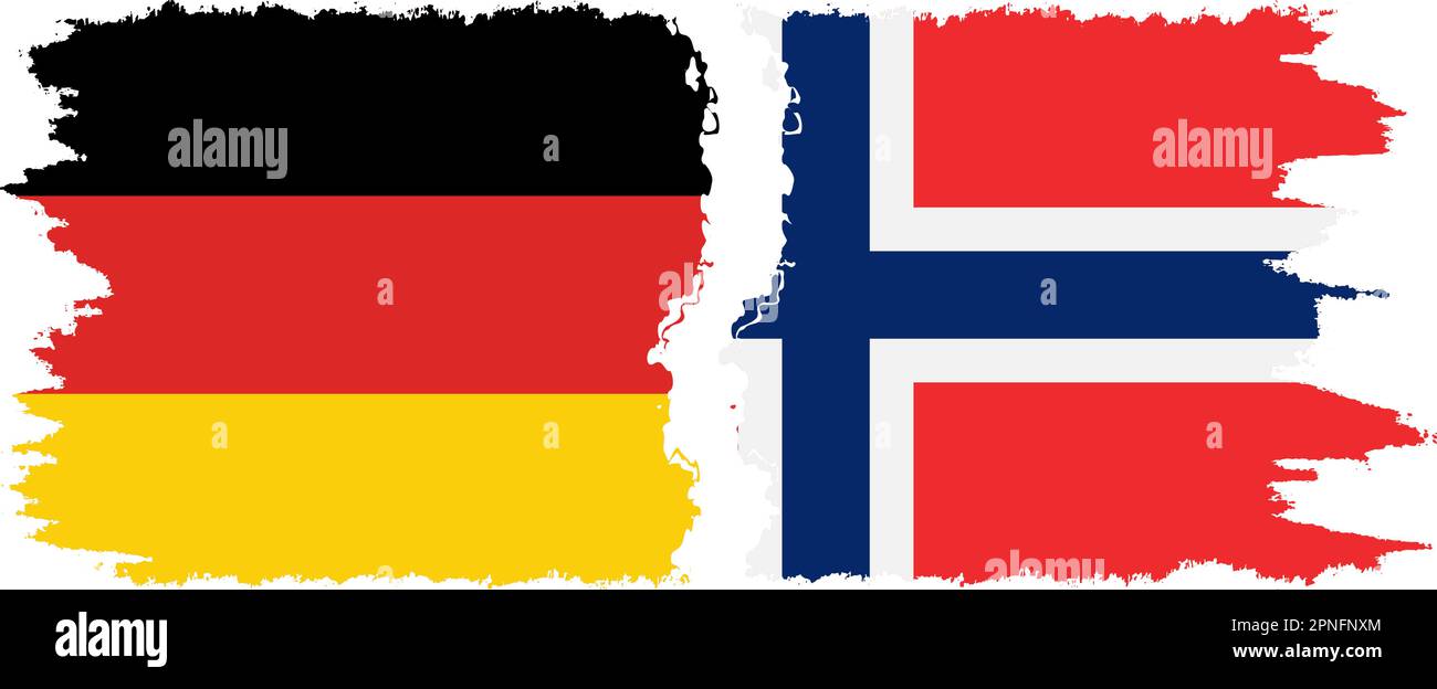 Norway and Germany grunge flags connection, vector Stock Vector Image ...