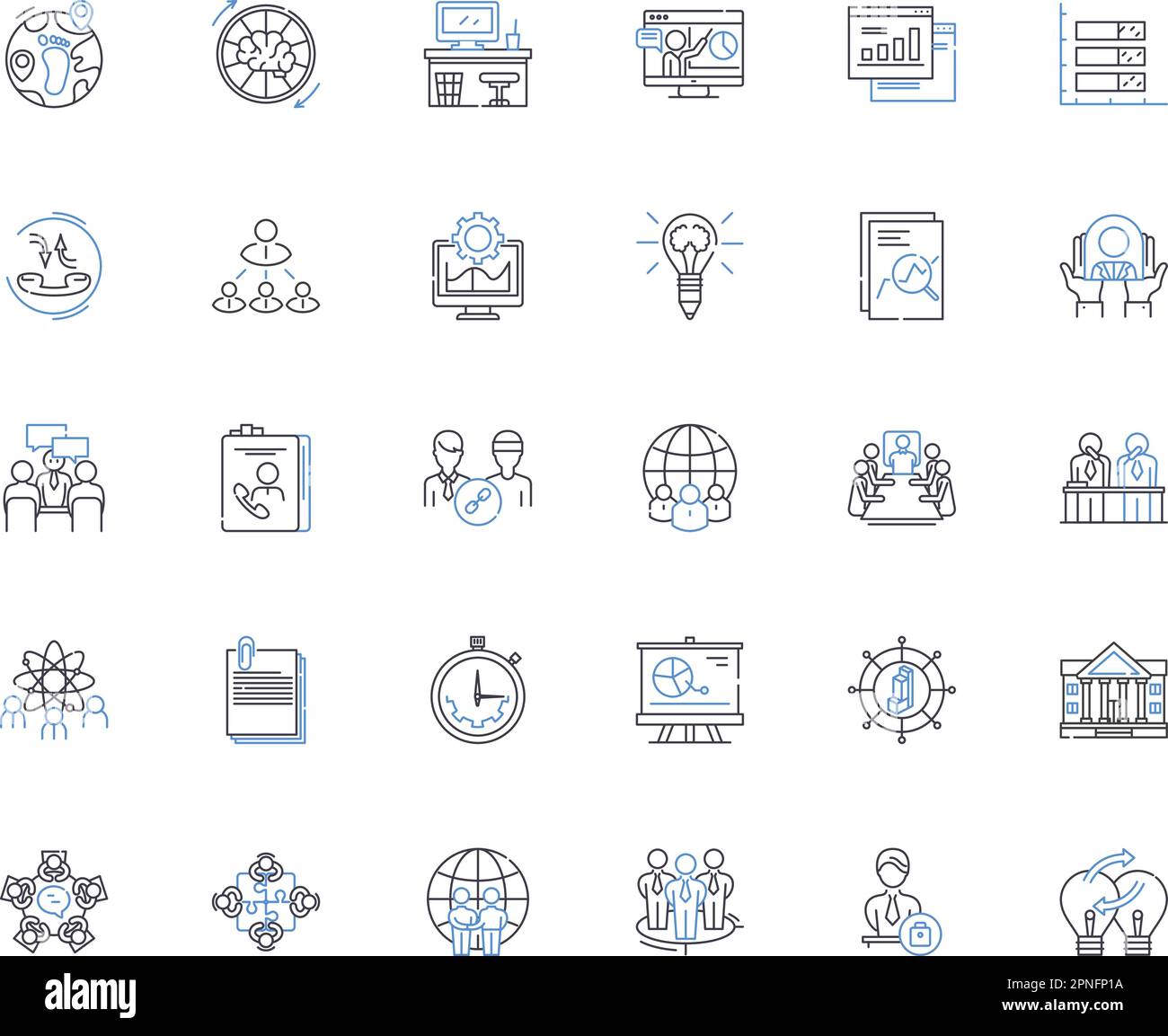 Leadership Council line icons collection. Governance, Collaboration ...