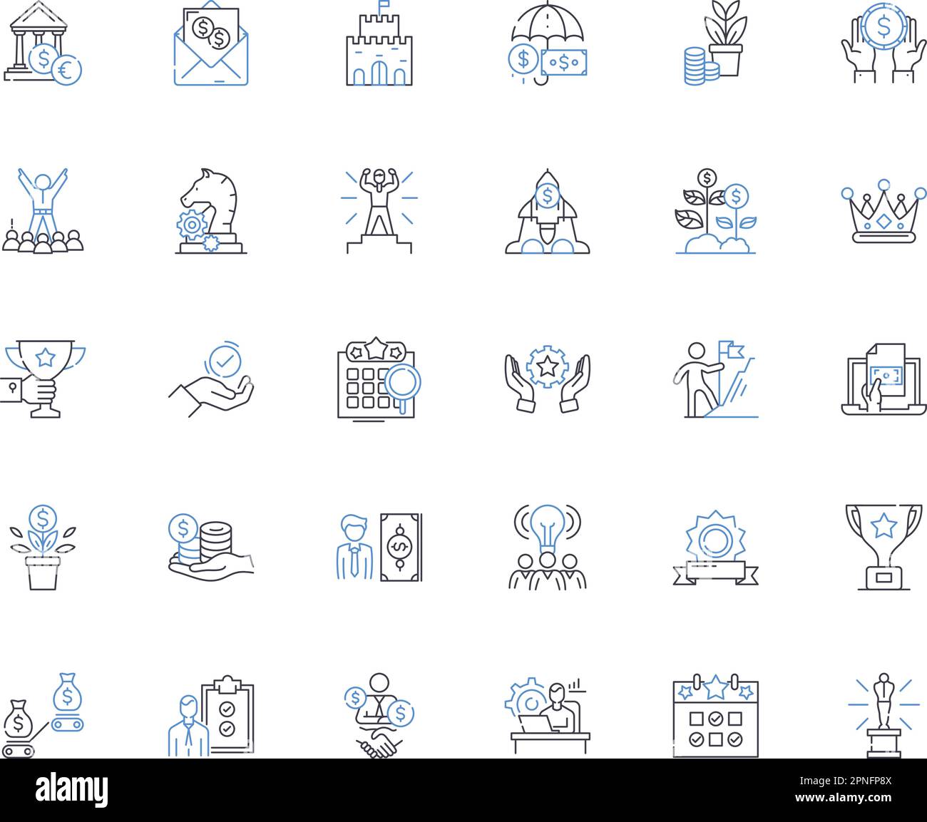 Career advancement line icons collection. promotion, development, progress, growth, enhancement ...