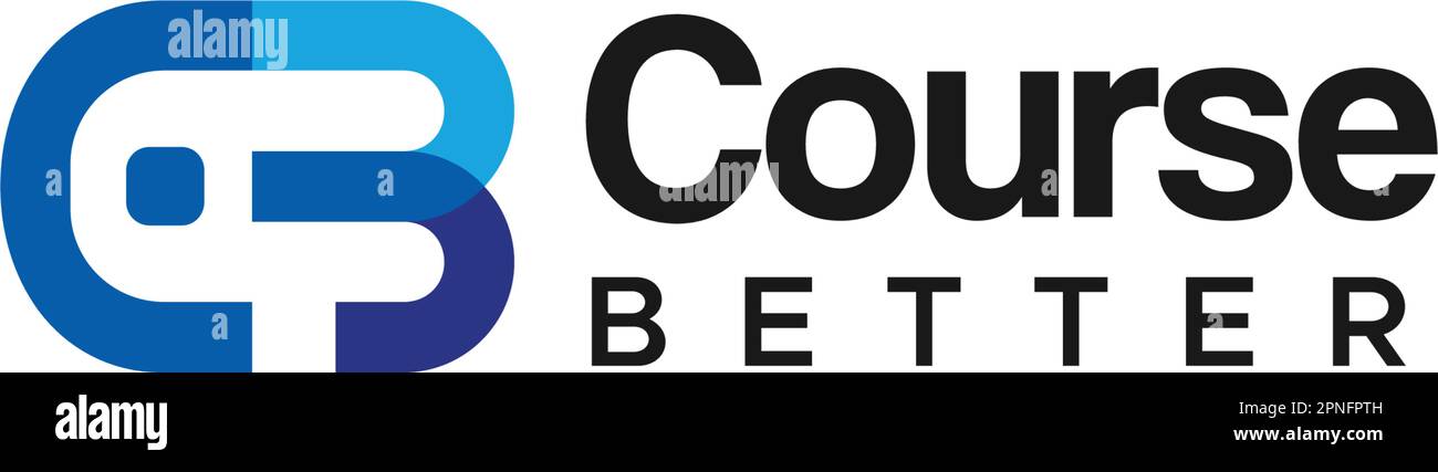 Modern Simple Initial Course Better logo design Stock Vector Image ...