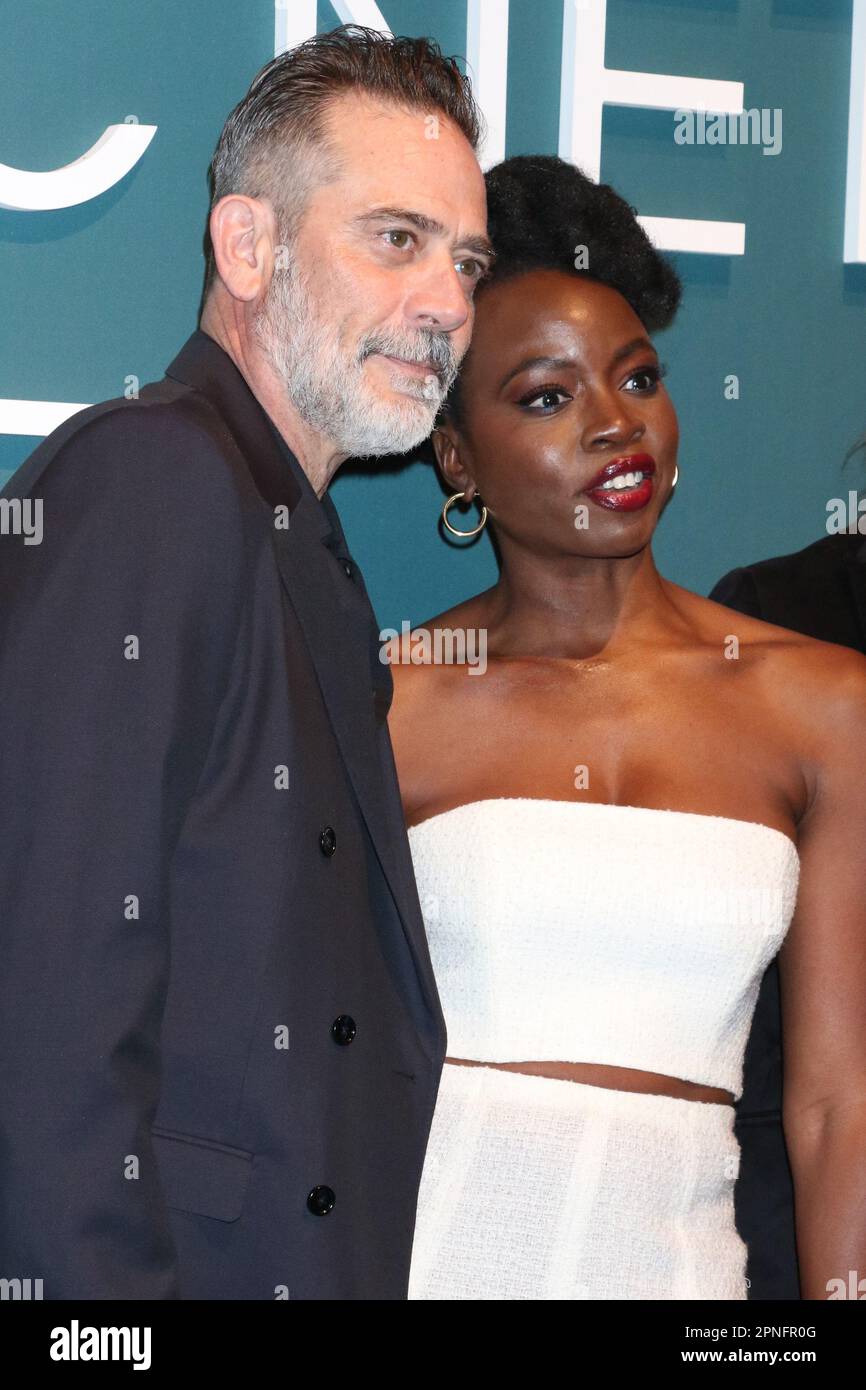 New York, NY, USA. 18th Apr, 2023. Jeffrey Dean Morgan and Danai Gurira at the AMC Networks ...