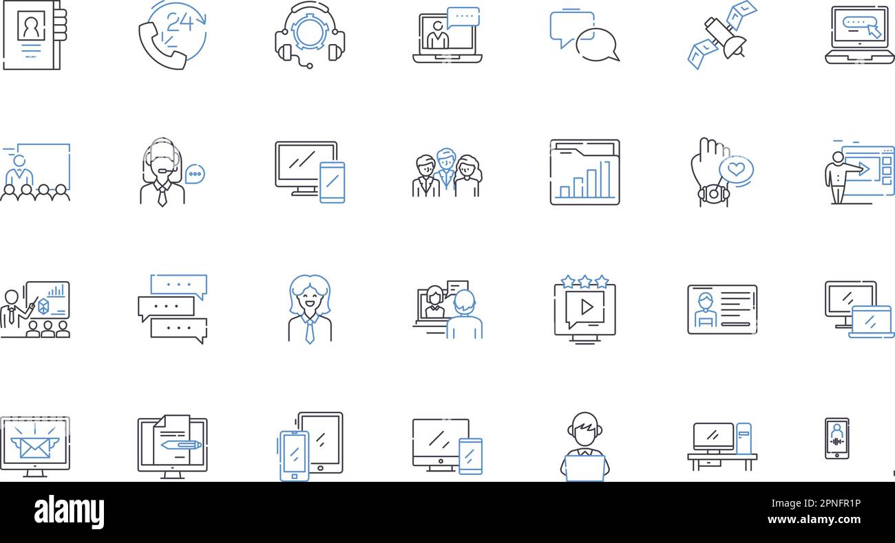 Talk Line Icons Collection Conversation Communication Dialogue