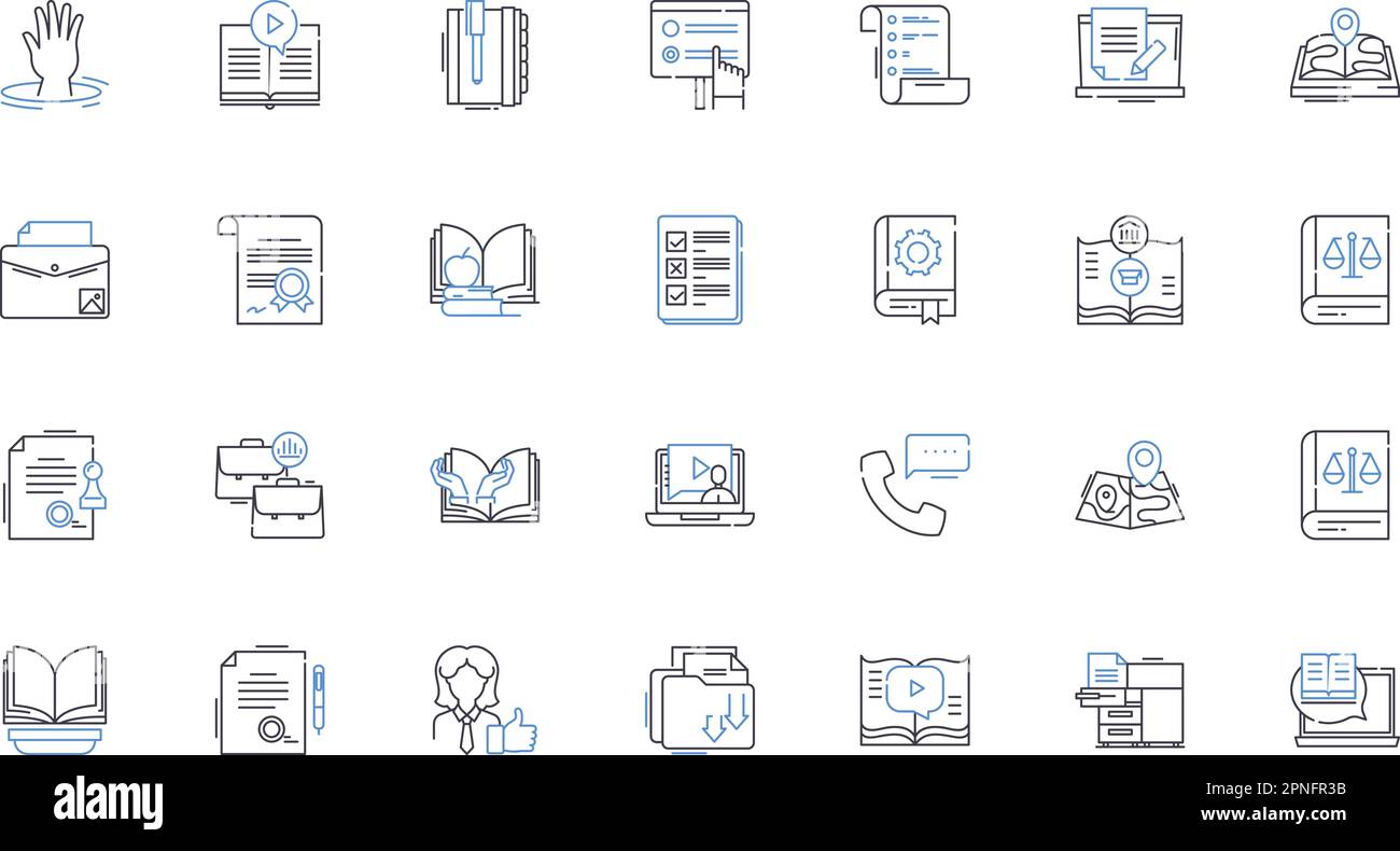 Professional development line icons collection. Growth, Learning ...
