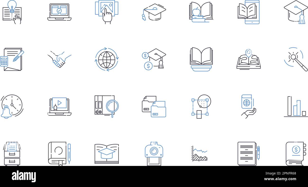 Environmental Science Line Icons Collection Pollution Conservation
