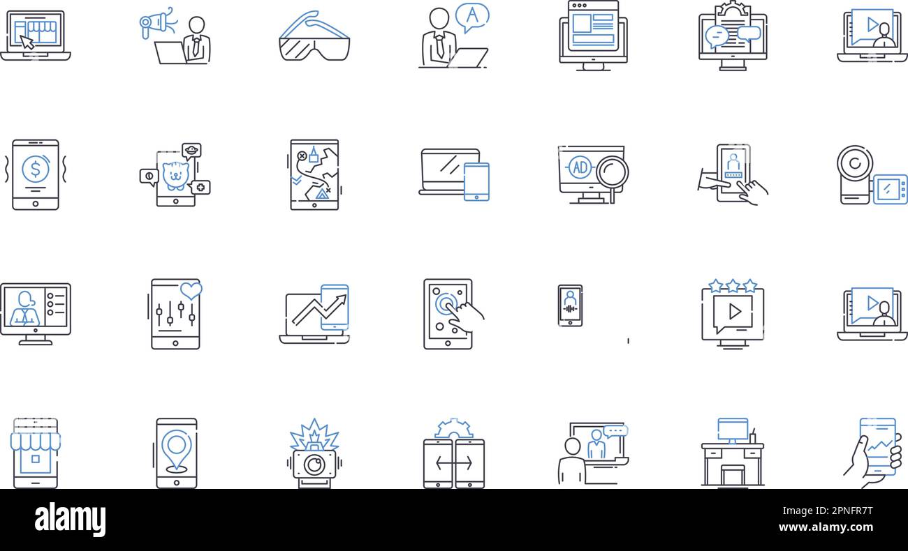 Electronic media line icons collection. Technology, Innovation, Digital ... Electronic media line icons collection. Technology, Innovation, Digital ...