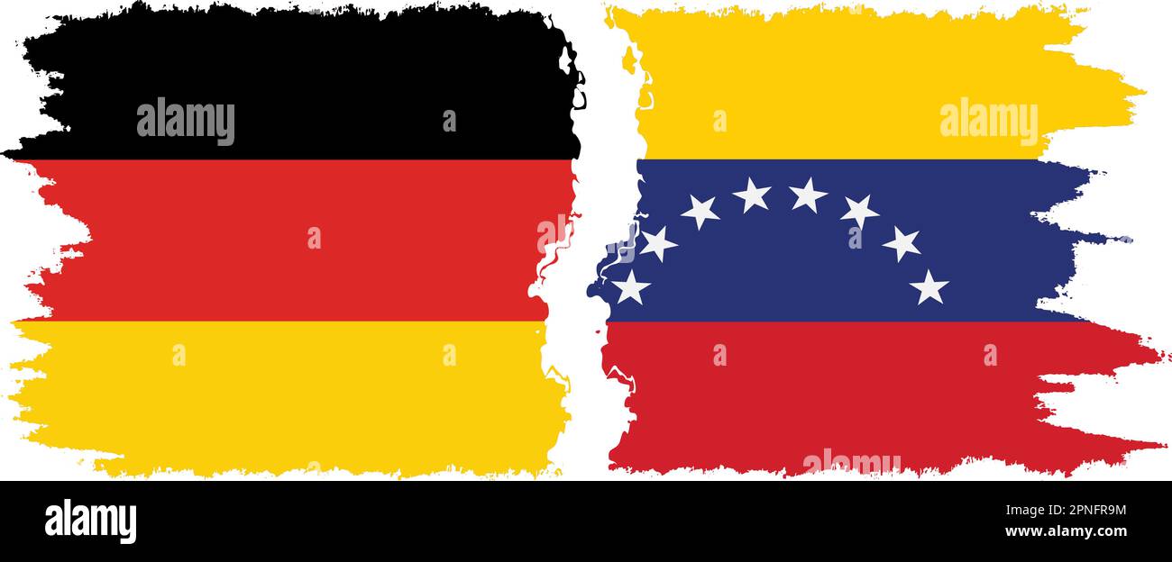 Venezuela and Germany grunge flags connection, vector Stock Vector ...