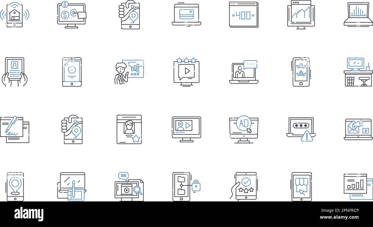 Communication junction line icons collection. Connection, Exchange ... Communication junction line icons collection. Connection, Exchange ...