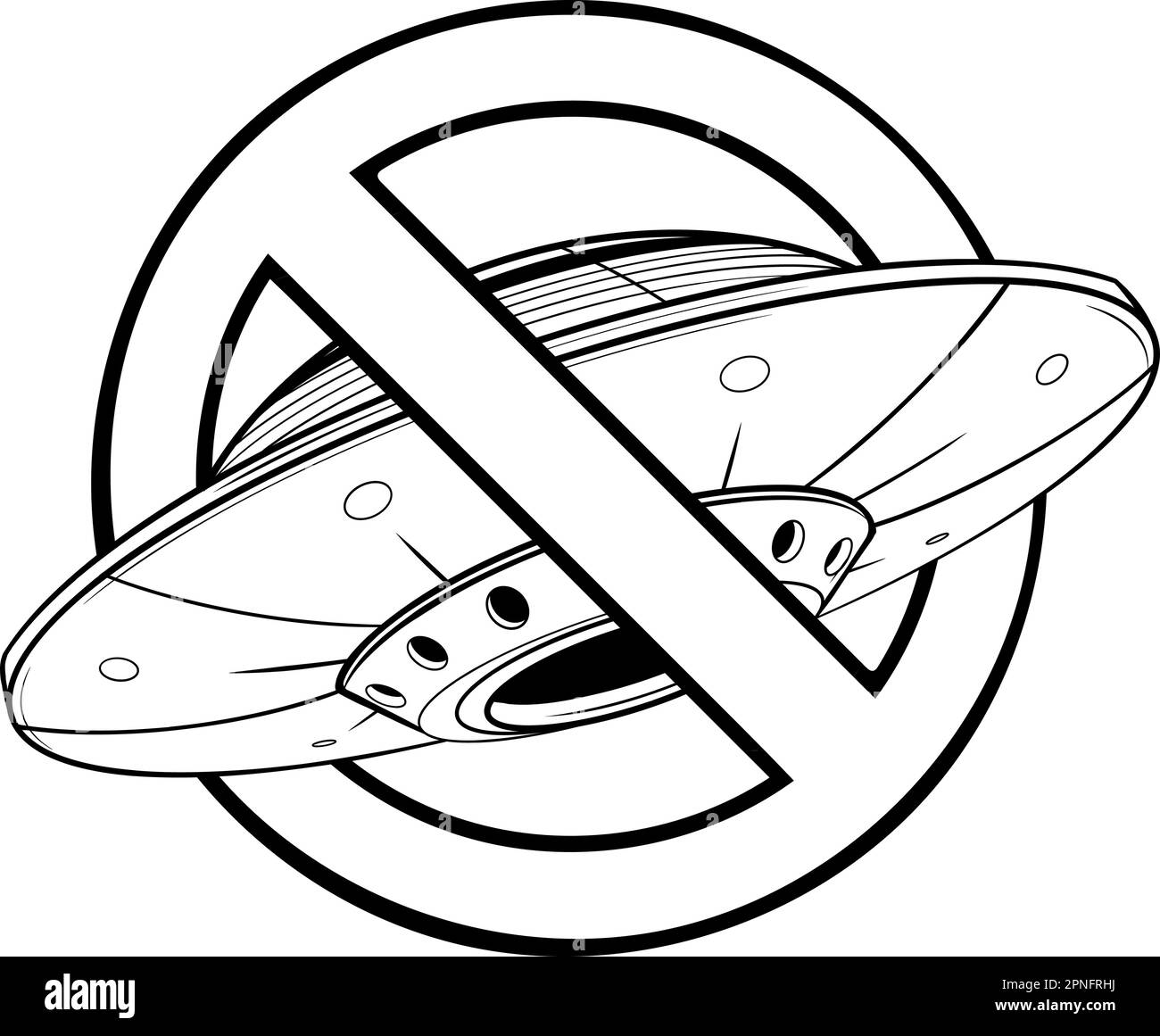 Vector engraved style illustration of ufo in monochrome isolated on ...