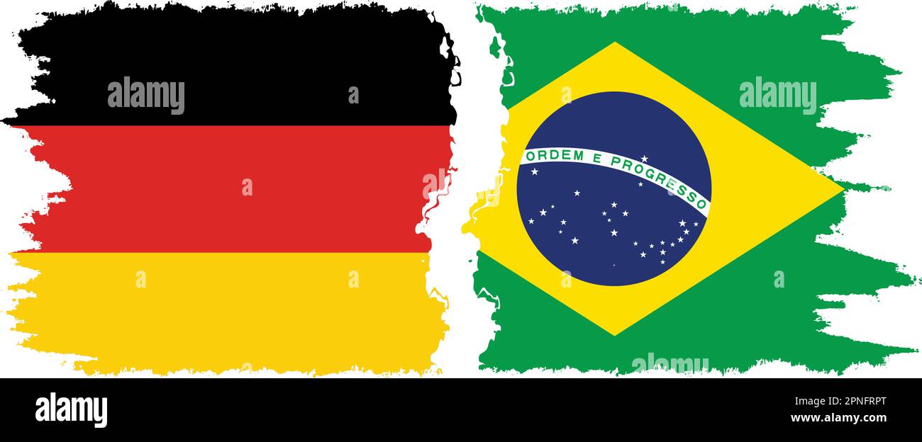 Brazil and Germany grunge flags connection, vector Stock Vector Image ...