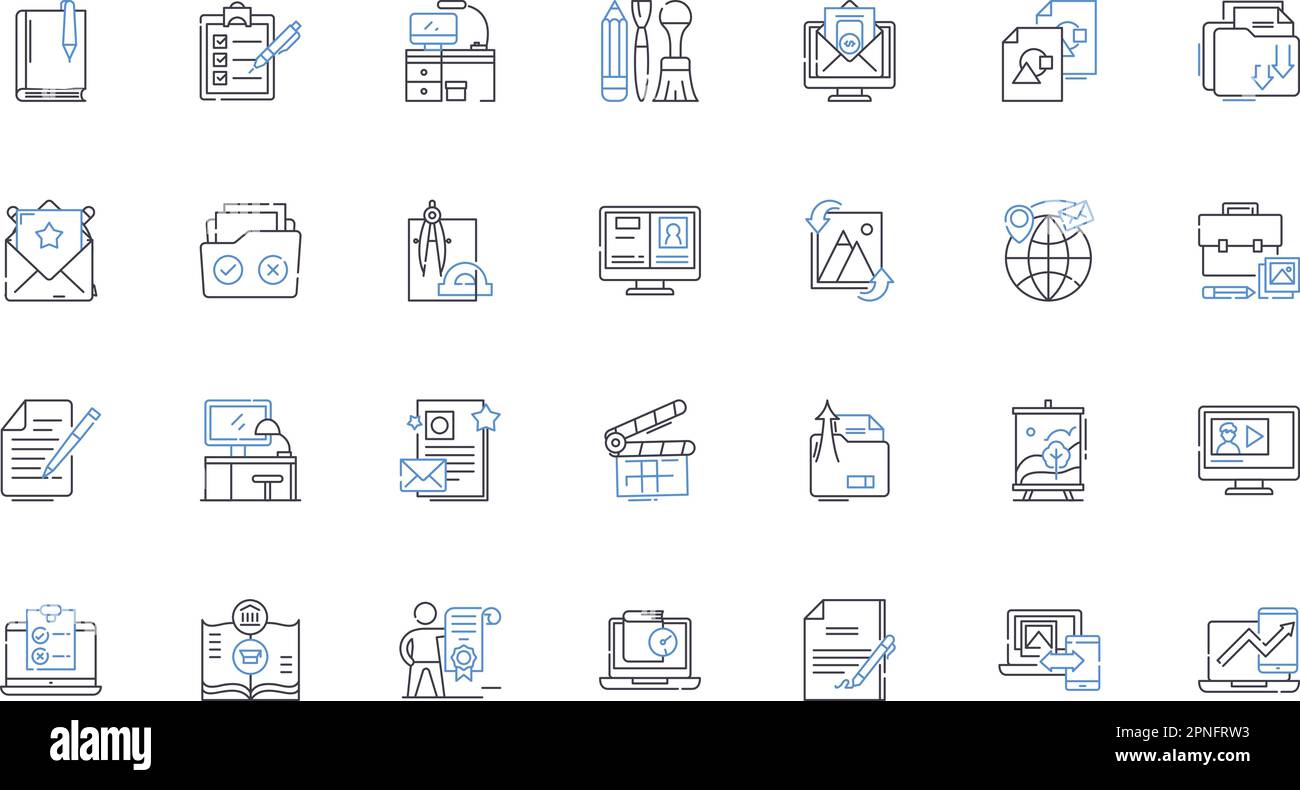 Grouping line icons collection. Categorization, Segregation, Clustering ... Grouping line icons collection. Categorization, Segregation, Clustering ...