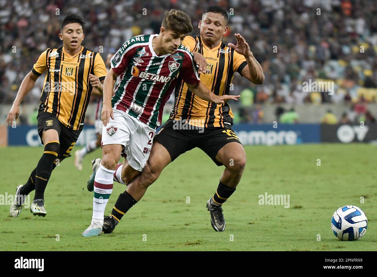 Rio de Janeiro, Brazil, 18th Apr, 2023. Gabriel Pirani of Fluminense ...