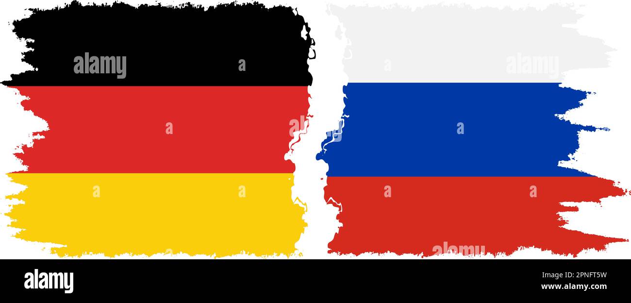 Russia and Germany grunge flags connection, vector Stock Vector Image ...