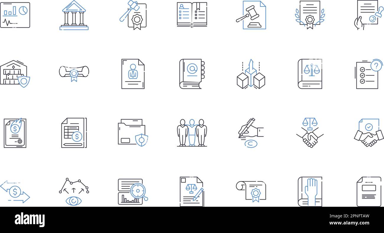 Technical supervision line icons collection. Expertise, Oversight, Direction, Guidance ...