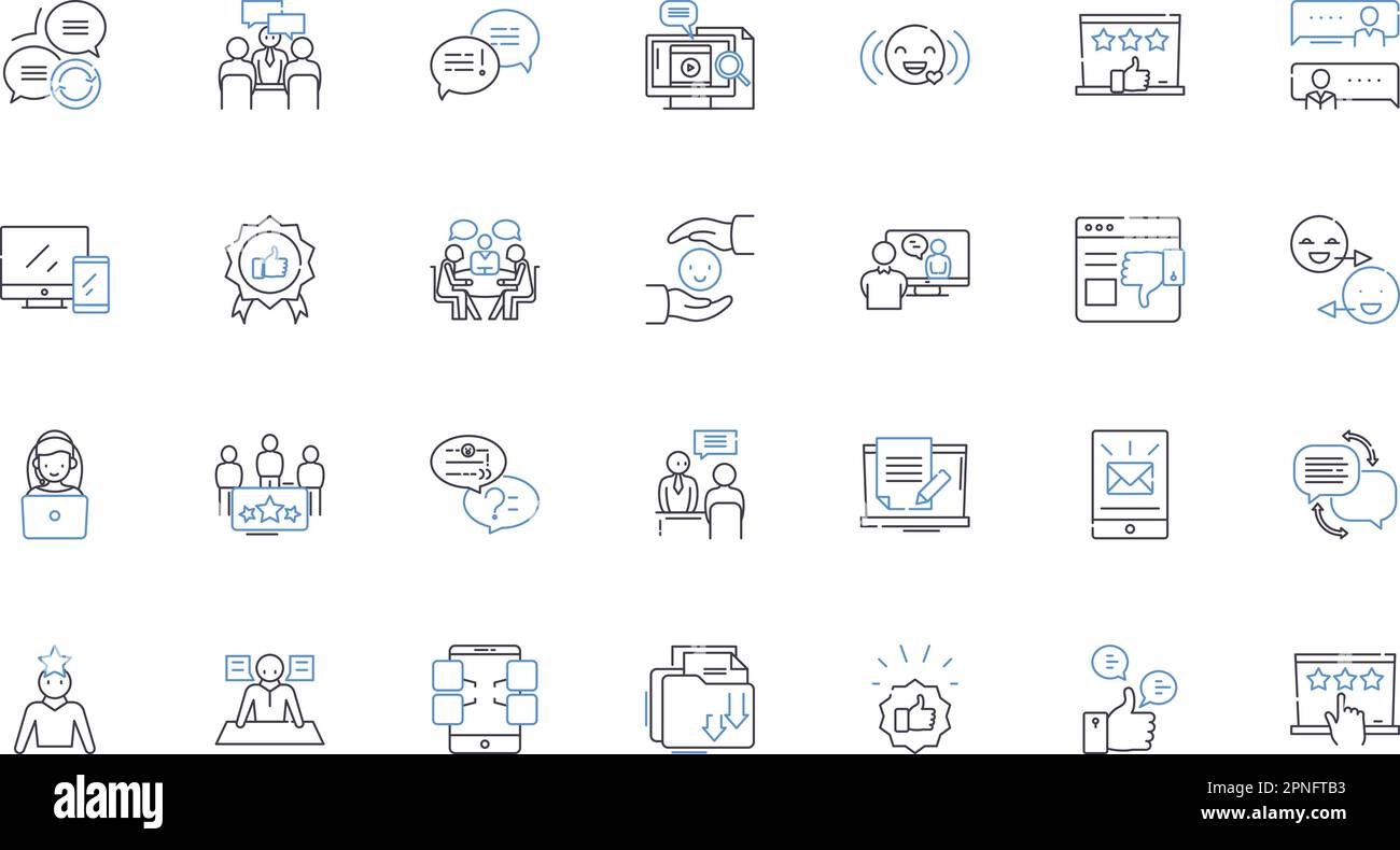 Thoughts line icons collection. Meditation, Reflection, Contemplation ...